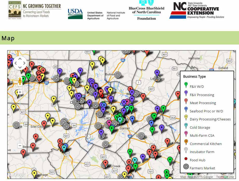 Statewide Local Food Systems Infrastructure Map | NC State Extension